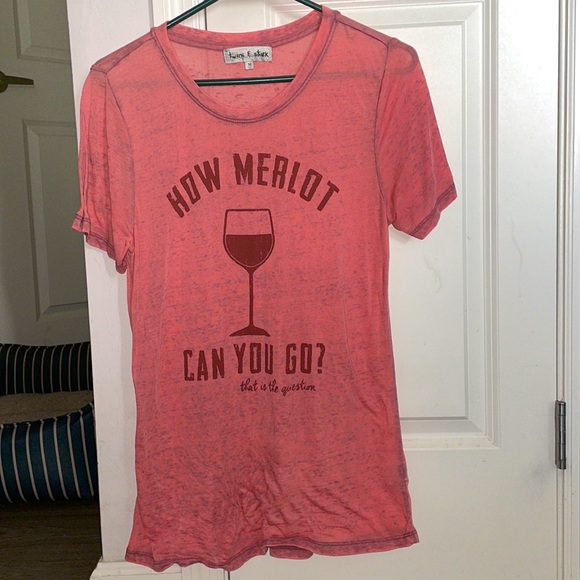 twine and stark | Tops | Graphic Wine Tee | Poshmark